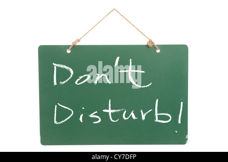 DO NOT DISTURB! handwritten on a white background Stock Photo - Alamy
