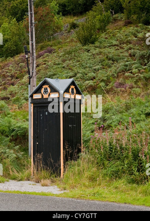 Historical vintage AA Sentry Box. Scottish Borders. Scotland Stock ...