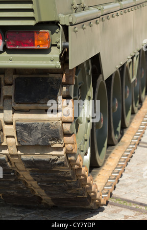 Detail of a military armored tracked vehicle, FMC Corporation M113 ...