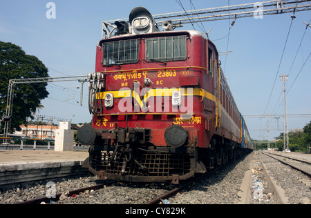 Pondicherry railway station Stock Photo - Alamy