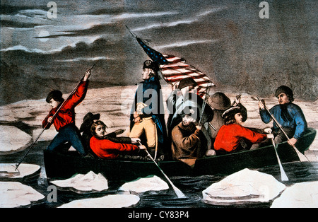 Washington Crossing the Delaware, December 25, 1776, by Emanuel Stock ...