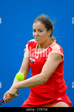 Laura Robson in action during her doubles match on day Six of the ...