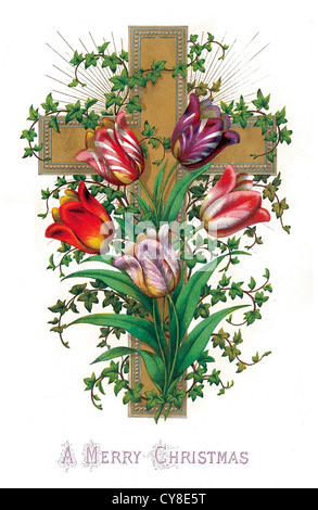 CROSS WITH IVY Stock Photo - Alamy