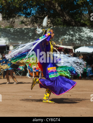 Chumash native American woman dressed in traditional regalia, at the ...
