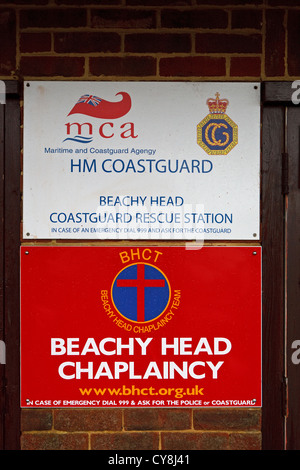 HM Coastguard information sign "Rescue Equipment" "Keep Clear Stock ...