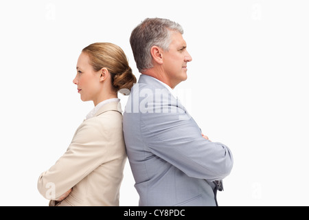 Business-team back to back Stock Photo - Alamy