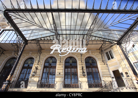 The picturesque Belle Epoque architecture of the Regina building in ...