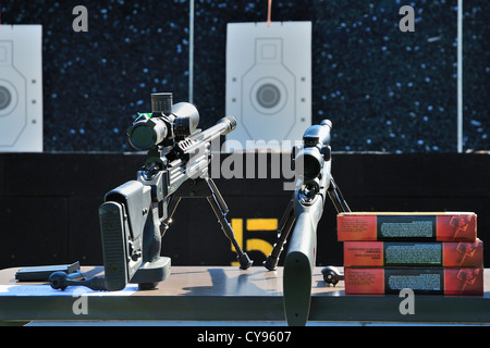 Firearms at FBI shooting range in Chicago, Illinois, USA Stock Photo ...