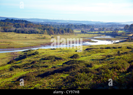 River Ogmore estuary and flood plain, Ogmore, Bridgend Stock Photo - Alamy