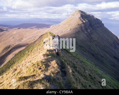 The Rum Cuillin ridge from Hallival, Isle of Rum, Scotland, UK Stock ...