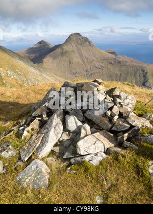 Askival on the Cuillin Ridge of Rum - Egg in the background Stock Photo ...