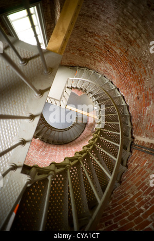 Spiral staircase inside the lighthouse Stock Photo - Alamy