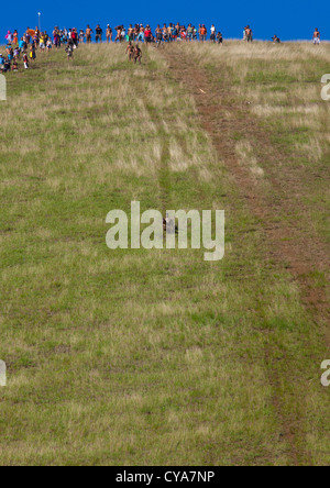 Man On Banana Trunk During Haka Pei Competition During Tapati Festival ...