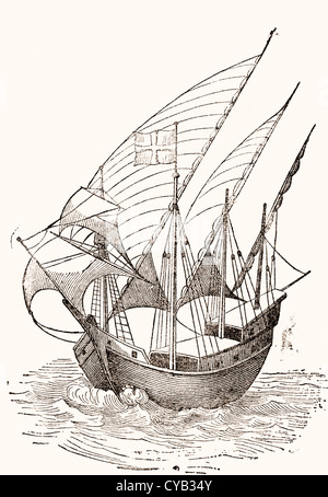 Portuguese Ship of the Fifteenth Century Stock Photo - Alamy