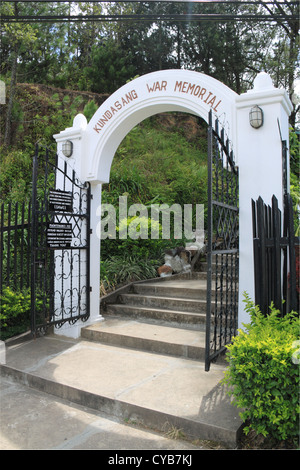 Entrance gate to Kundasang War Memorial, Ranau, Sabah, Borneo, Malaysia ...