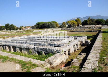 Gymnasium with swimming pool, Paestum, Ancient Greek archaeological ...