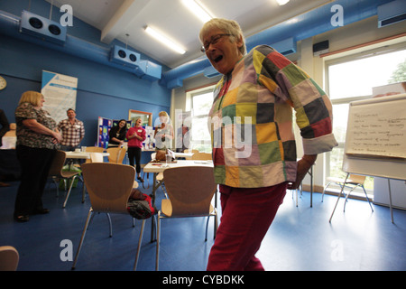 Laughter Yoga class at The Main Place, Forest of Dean, Gloucestershire ...