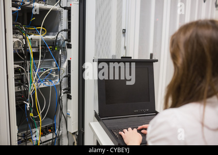 The concept of storing data on a server, combining into one array, data ...