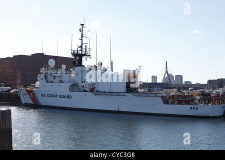 USCGC Spencer WMEC-905 Coast Guard ship at a Hudson River pier in New ...