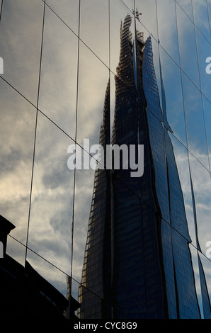 The Shard reflected in windows of office block, London, UK Stock Photo ...
