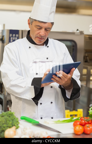 Chefs With Digital Computer Cooking Food Stock Photo - Alamy