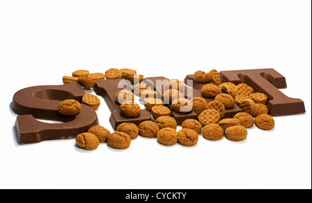 Dutch chocolate letters for the Sinterklaas holidays Stock Photo - Alamy