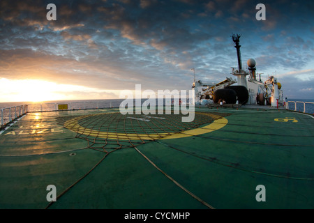 Helideck of the Seismic vessel CGG Alize Stock Photo - Alamy