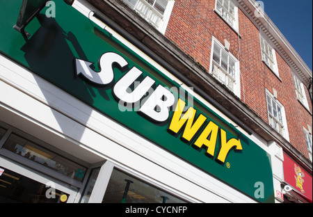 subway sandwich bar shop front Stock Photo - Alamy