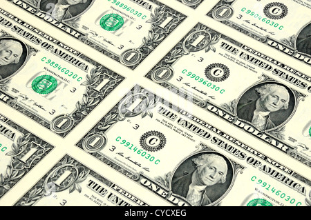 USA Uncut One 1 Dollar Bank Notes Stock Photo - Alamy