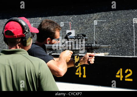 Firearms at FBI shooting range in Chicago, Illinois, USA Stock Photo ...
