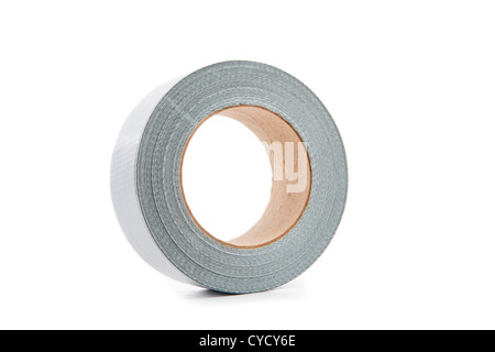 Unrolled silver adhesive tape Stock Photo - Alamy