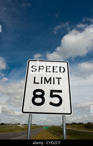 85-mile-per-hour sign on newly opened stretch of toll road State Stock ...