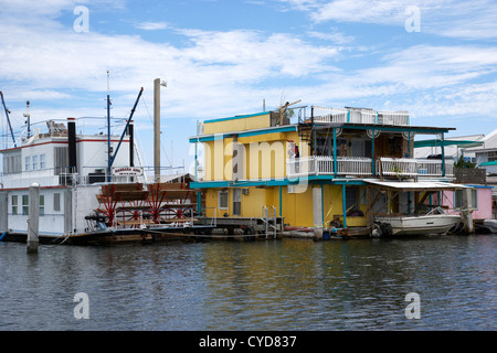 floating homes key west harbor florida usa Stock Photo - Alamy