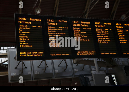 Rail Station and Departure Boards Stock Photo - Alamy