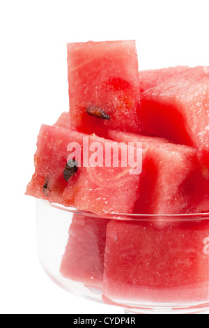 Watermelon fruit cube slice Stock Photo - Alamy