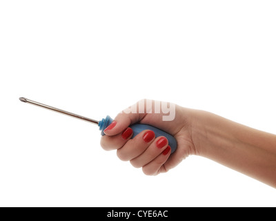 woman hand working with screwdriver Stock Photo - Alamy