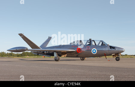 Veteran Fouga Magister jet trainer of the Finnish Air Force Stock Photo ...