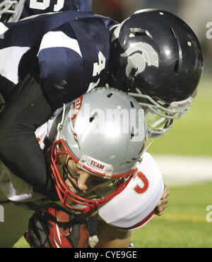 Oct. 29, 2012 - Bettendorf, Iowa, U.S. - Pleasant Valley's quarterback ...