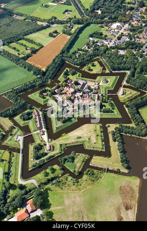 The Netherlands, Vlagtwedde. The fortified, star shaped village of Fort ...