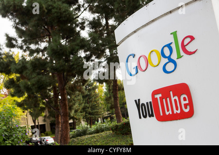 Google YouTube headquarters sign - Mountain View, California USA Stock ...