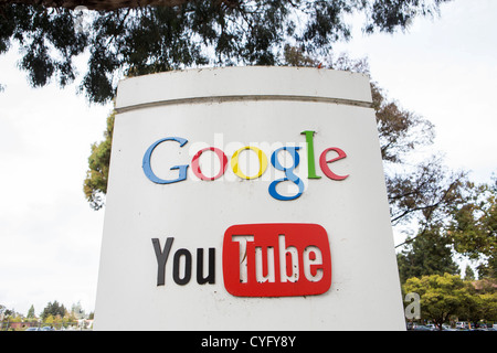 Google YouTube headquarters sign - Mountain View, California USA Stock ...