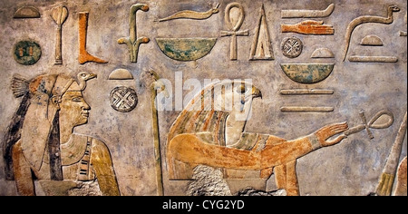 Fragment Relief Decorated Lintel North Pyramid Temple King Amenemhat I ...