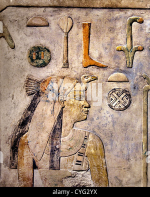 Fragment Relief Decorated Lintel North Pyramid Temple King Amenemhat I ...