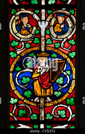 Tree of Jesse Window: The Reclining Jesse, King David and Scenes from ...