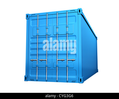 Container on White isolated Background 3D Rendering Stock Photo - Alamy