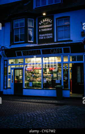 The Seagull Cafe, a traditional fish and chip shop in Weymouth, Dorset ...