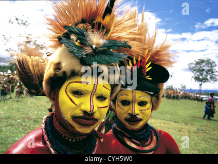 A ceremonial Huli wig/headdress, Tari Valley, Papua New Guinea Stock ...