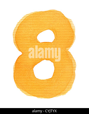 Number eight, Abstract Background with Watercolor banner, vector ...