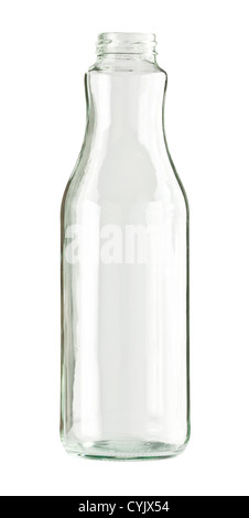 Empty beer glass bottle isolated over white background Stock Photo - Alamy