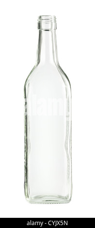 Empty colorless glass bottle, isolated Stock Photo - Alamy